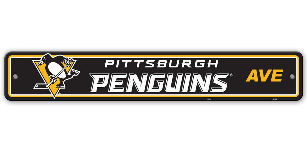 Pittsburgh Penguins Sign 4x24 Plastic Street Style CO - Fremont Die ...