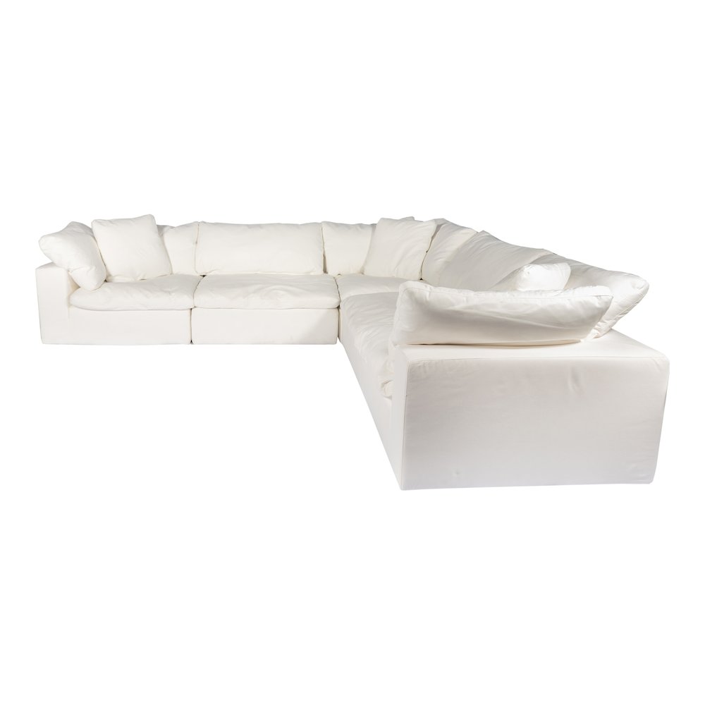 Clay Classic L-Shaped Modular Sectional Cream White - Moe's Home Colle ...