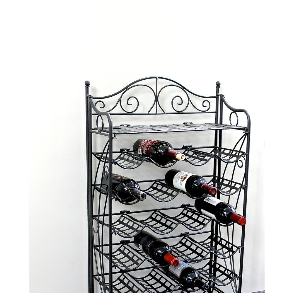 Iron 24-Bottle Wine Rack - International Caravan – GameRoomPlaza