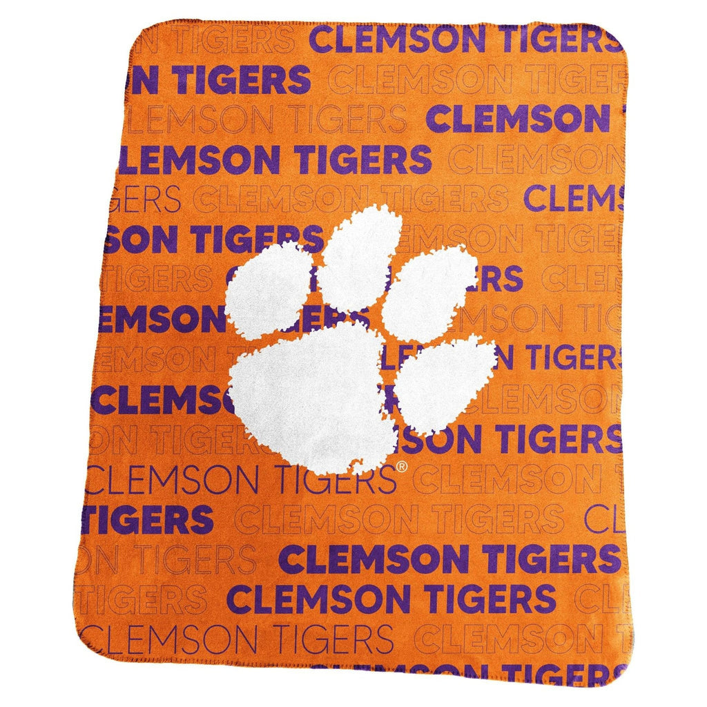 Clemson Tigers Blanket 50x60 Fleece Classic - Logo Brands – GameRoomPlaza