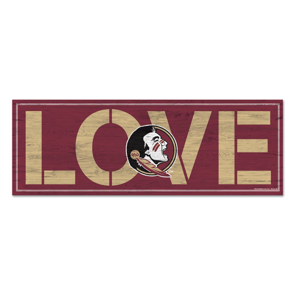 Florida State Seminoles Sign 8x23 Wood Love - Wincraft Fanatics ...