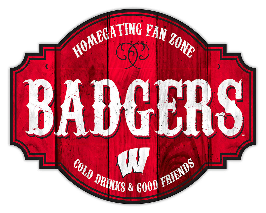 Wisconsin Badgers Sign Wood 12 Inch Homegating Tavern - Fan Creations ...