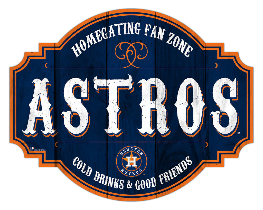 Houston Astros Sign Wood 12 Inch Homegating Tavern - Fan Creations ...