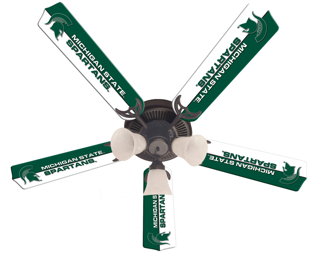 MICHIGAN STATE CEILING FAN - 52'' GREEN/WHITE - MSUFAN100-52 ...