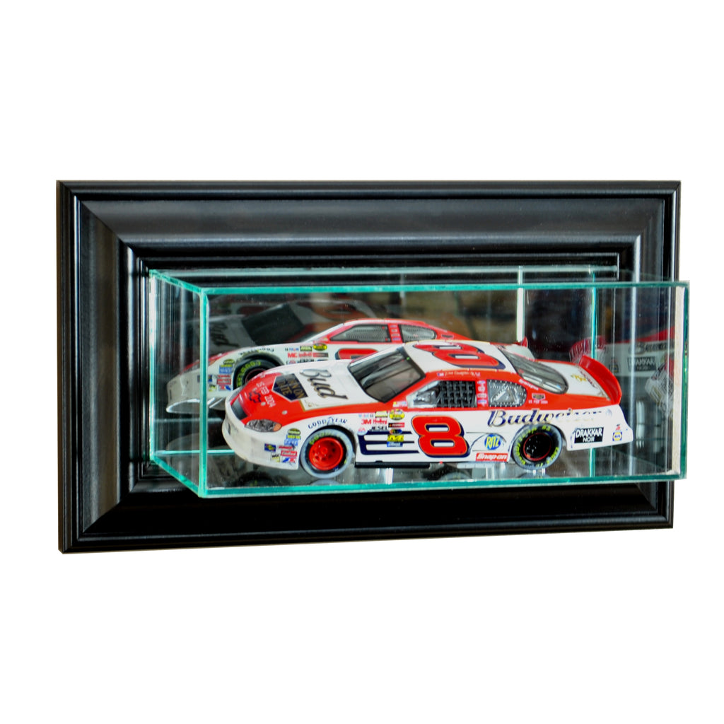 Wall Mounted 1/24th NASCAR Display Case with Black Moulding – GameRoomPlaza